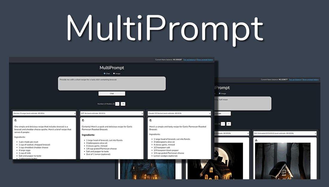 MultiPrompt - Send a prompt to multiple LLMs / text models / image ...